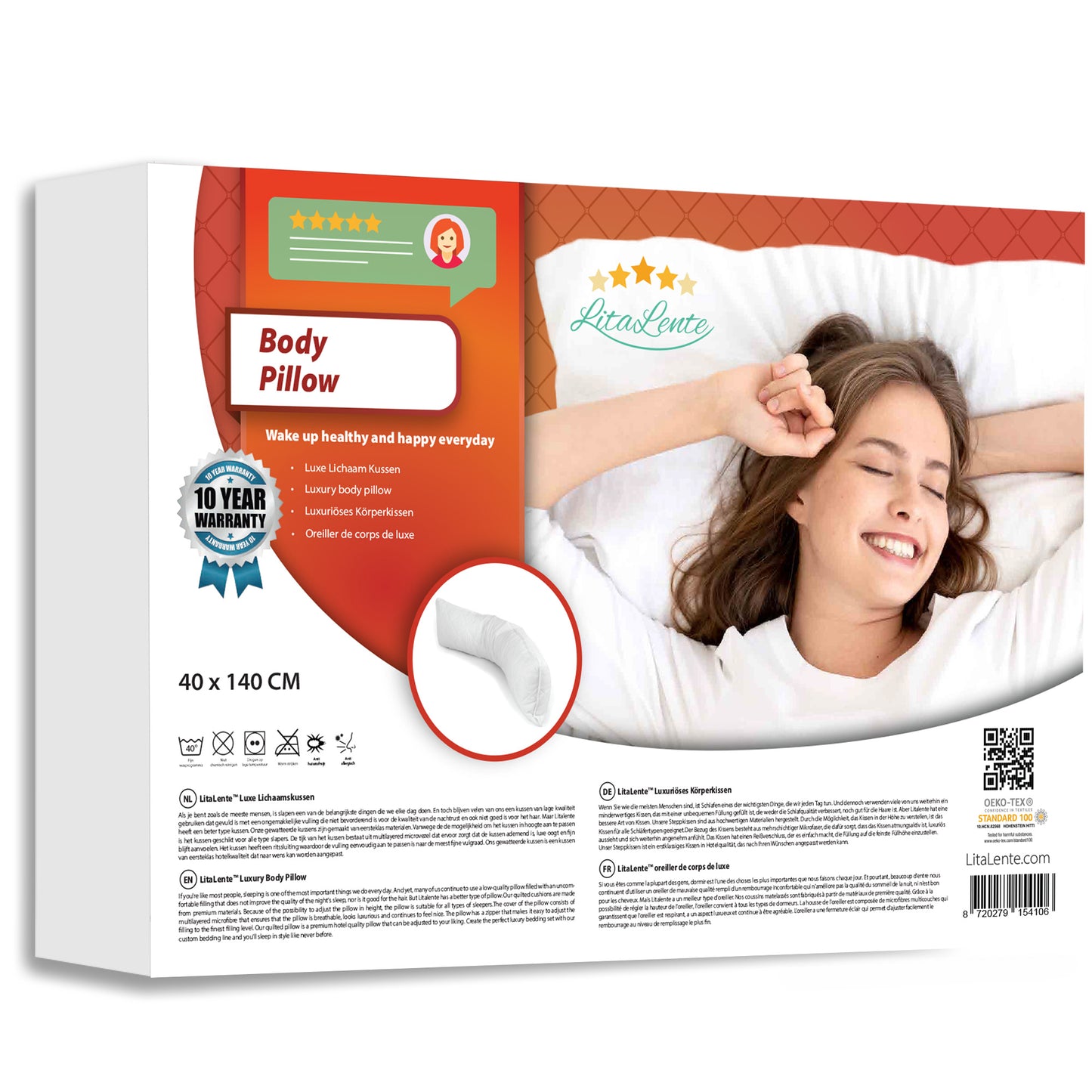 Body Pillow sloop (set van 2) - Zijslaperkussen - Body Pillow ...