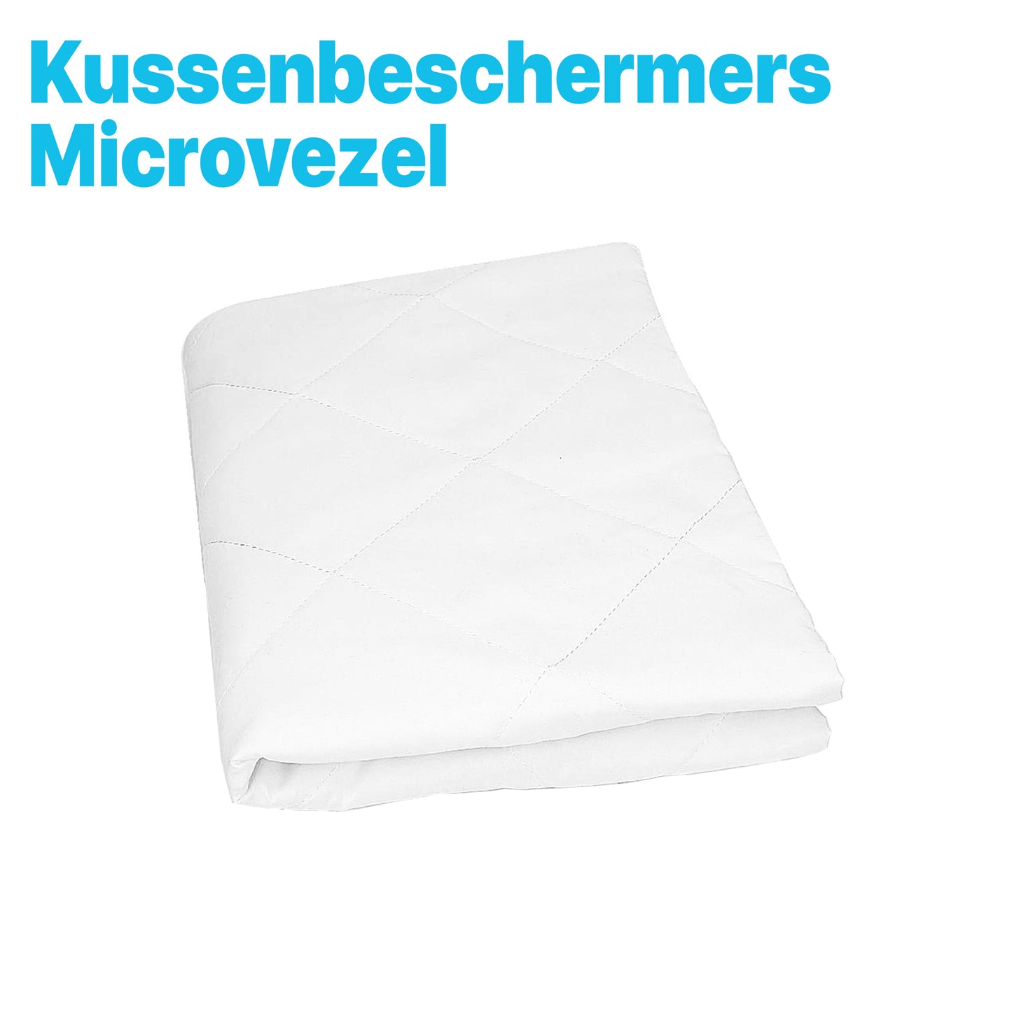 2x Kussenbeschermer Microvezel Wit/Creme - 60x70 - Antibacteriëel Kuss ...